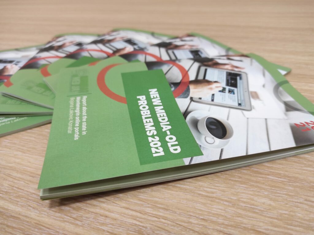 Novi mediji - stari problemi 2021 - Sindikat medija Crne Gore